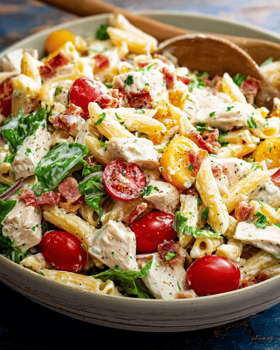 chicken club pasta salad